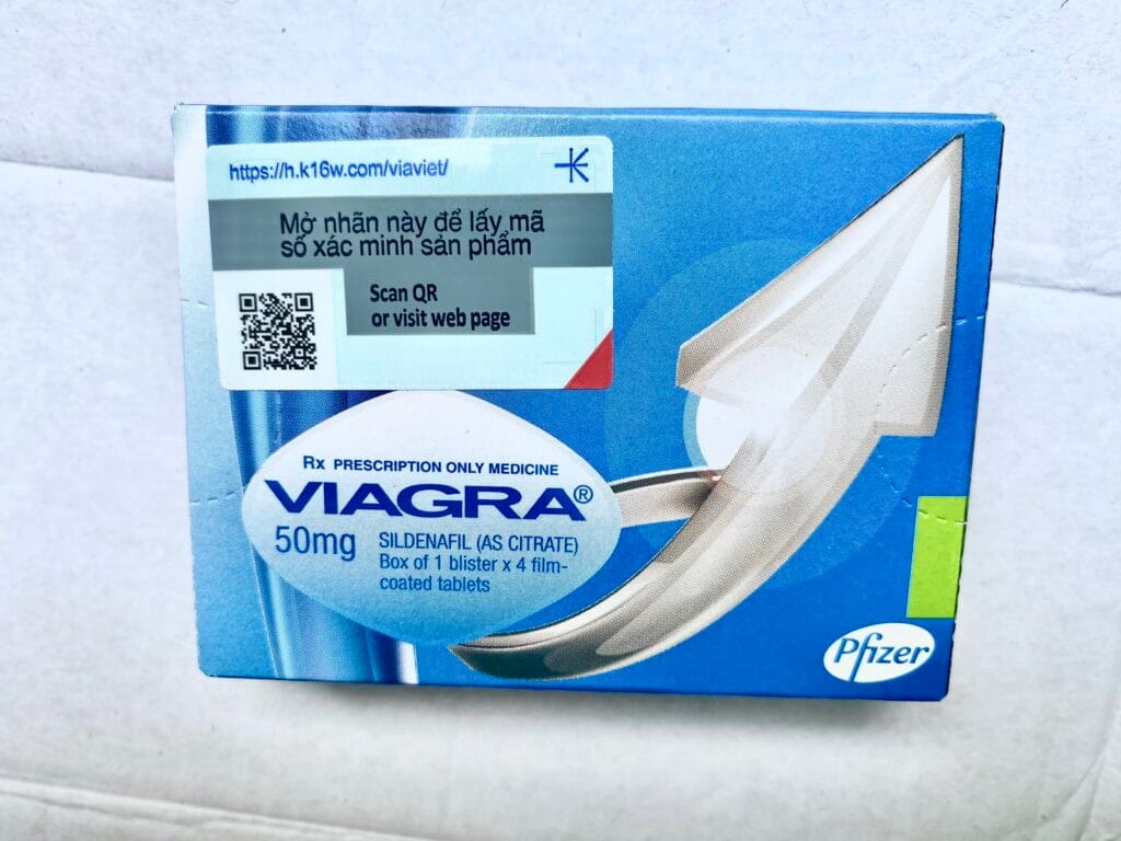 Viagra 50mg 4 viên (Sildenafil 50mg) Pfizer-Mỹ trị rối loạn cương dương ...